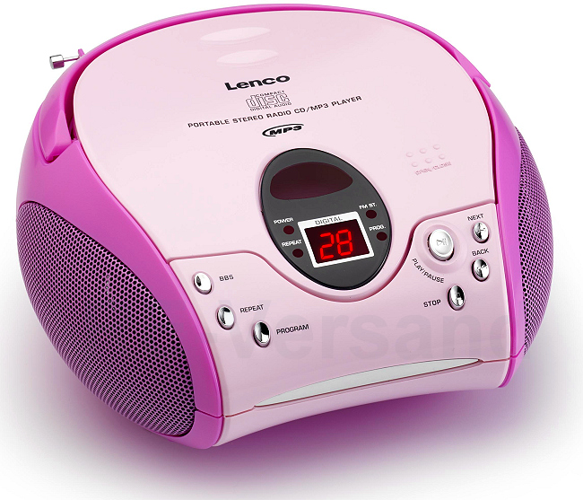 Lenco SCD-24 MP3 pink Stereo UKW/FM-Radio mit CD-Player - RE-Versand.de ...