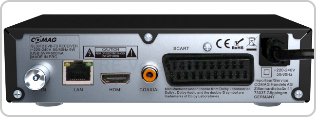 COMAG SL30T2 H.265 HEVC DVB-T2 HD Receiver mit USB 2.0 PVR Ready - RE ...
